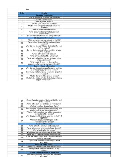 Interview Questions Xlsx Template Pdf Financial Services Money