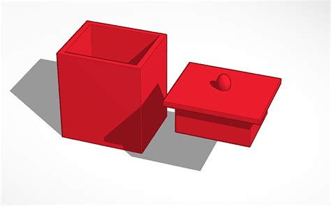 3d Design Container With A Lid Tinkercad