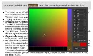Highly Customizable Javascript ColorPicker With 4 Sizes Web Resources