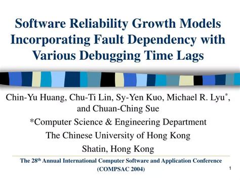 Ppt Software Reliability Growth Models Incorporating Fault Dependency With Various Debugging