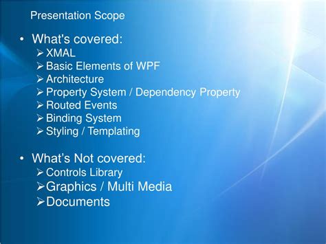 Ppt Wpf Windows Presentation Foundation A Platform For Building Rich User Experiences On