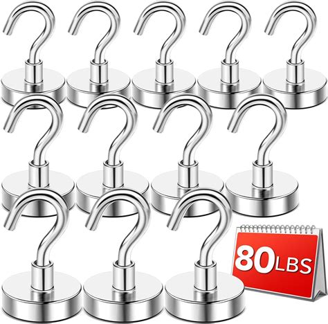 Diymag Magnetic Hooks Heavy Duty 80 Lbs Neodymium Magnet