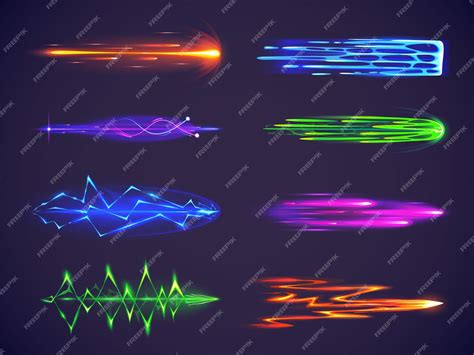 Free Vector Beam Laser Effect For Weapon Or Gun In Game Vector