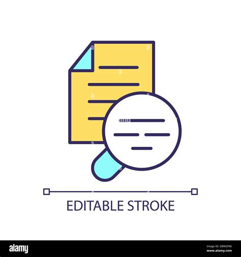 Document Analysis Rgb Color Icon Stock Vector Image And Art Alamy