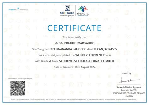 Webdevlopment Skill Internship Pratik Kumar Sahoo
