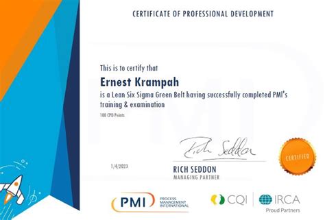 Ernest Krampah On Linkedin Lean Six Sigma Certified