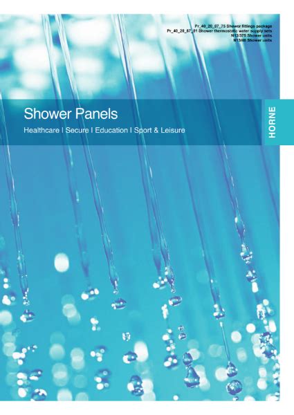 Horne Pre Plumbed Shower Panels Horne Engineering Ltd Nbs Source