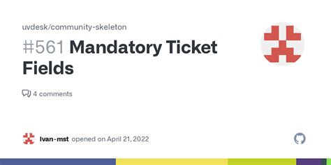 Mandatory Ticket Fields · Issue 561 · Uvdesk Community Skeleton · Github