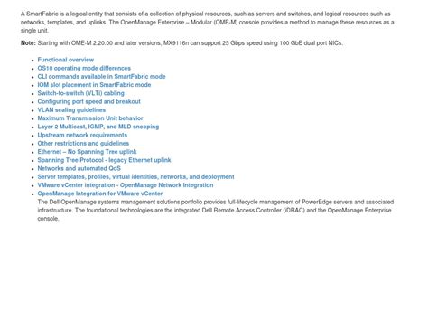 overview of smartfabric services for poweredge mx dell poweredge mx