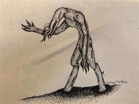 Pen Scp Drawing The Flesh That Hates SCP Foundation Amino