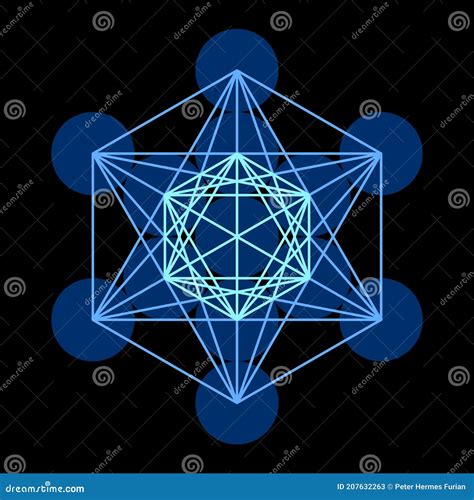Metatrons Cube Composition Of A Mystical Symbol Cartoon Vector 207632263