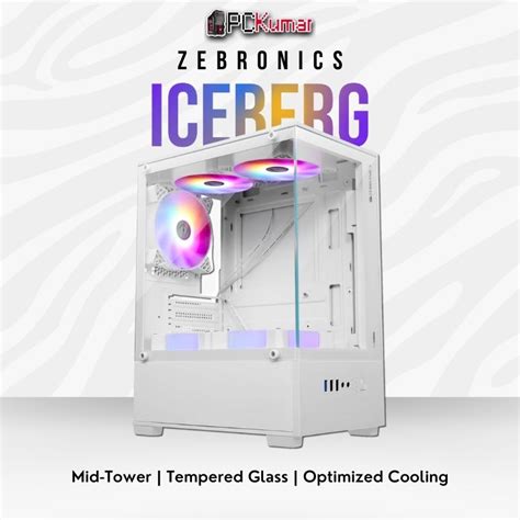 Cc Zebronics Computer Case Iceberg White Pckumar Infotech