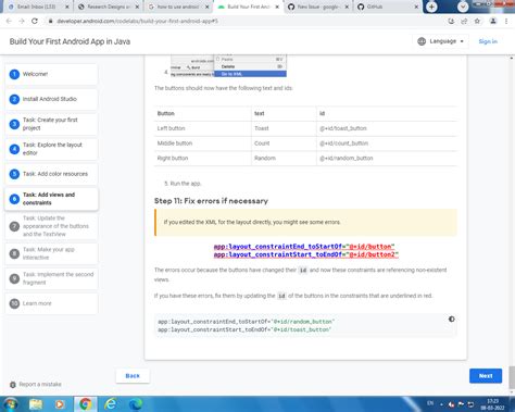 First Android App Codelab Issue Google Developer Training First Android App Github