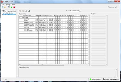 DAC8742HEVM Read Write The Low Level Configuration In GUI Data Converters Forum Data