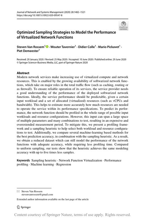 Optimized Sampling Strategies To Model The Performance Of Virtualized