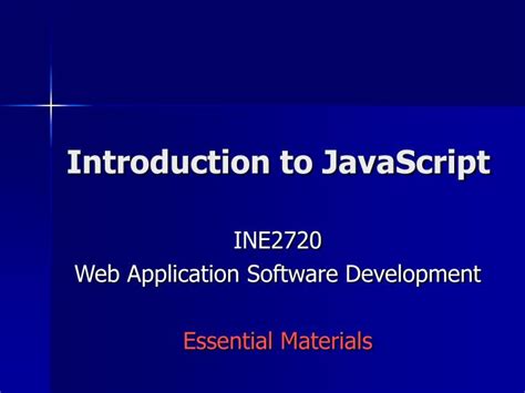 Ppt Introduction To Javascript Powerpoint Presentation Free Download
