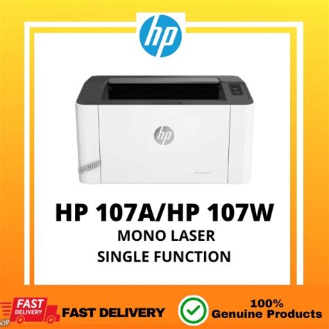 Hp Mono Laser Printer 107a 107w Single Function No Wifi Wifi Shopee Malaysia