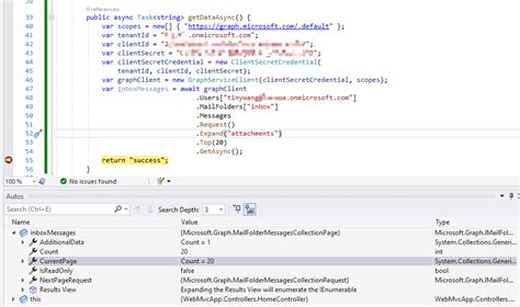 C Microsoft Graph Graphserviceclient Read Email With Another Account Stack Overflow