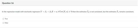 solved in the regression model with stochastic regressors