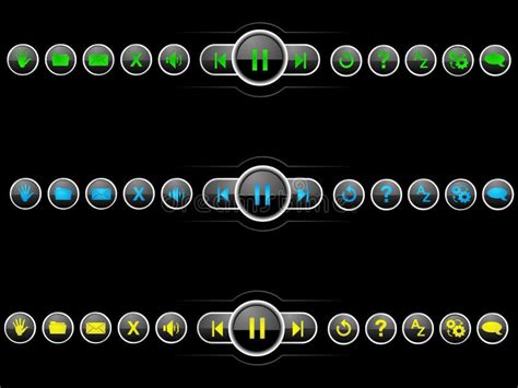GUI Button Set Stock Vector Illustration Of Control