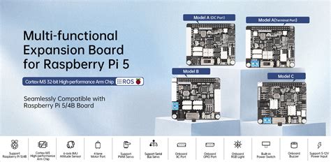 Raspberry Pi 5 Expansion Board Servo Motor Driver Ros Robot Manipula
