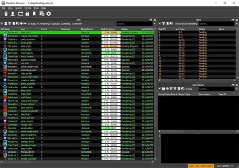 deadline monitor interface customization aws thinkbox
