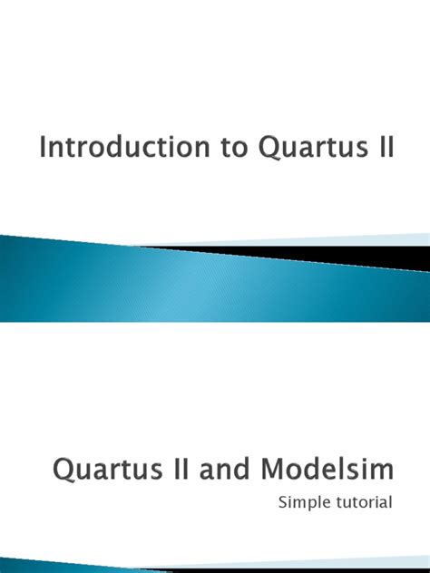 Introduction To Quartus Ii Pdf Hardware Description Language