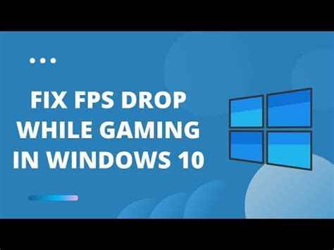 How To Fix FPS Drop While Gaming In Windows 10 YouTube