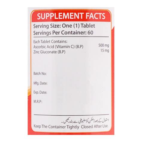 Order Nutrifactor Nutra C Plus C Zinc Food Supplement Tablets Online At Best Price In