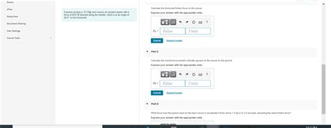 Solved Calculate The Horizontal Friction Force On The M
