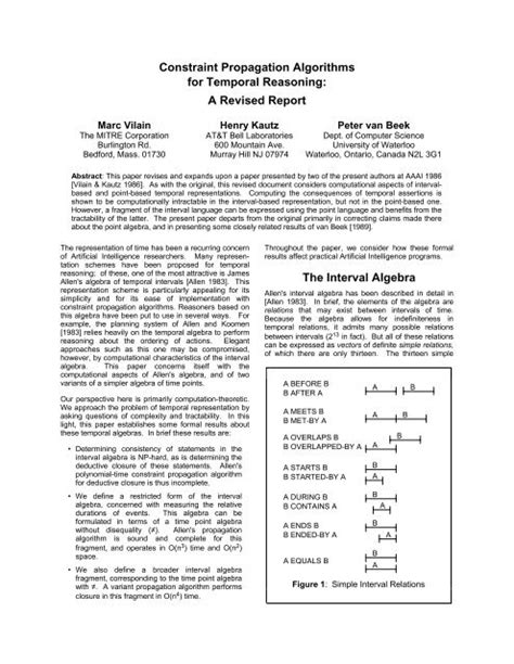Constraint Propagation Algorithms Computer Science