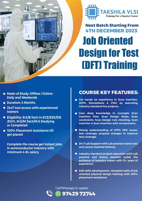 Takshila Institute Of Vlsi Technologies On Linkedin Design For Test Dft Course With 100