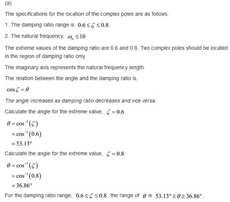 Solved A Closed Loop Control System Transfer Function Ts Has Two