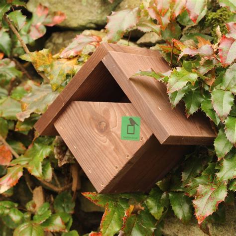 Diamond Apex Open Fronted Nest Box NHBS Practical Conservation Equipment