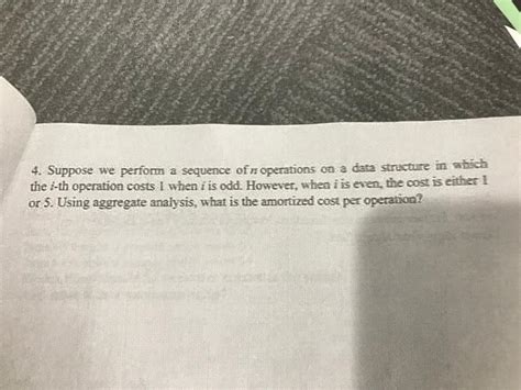 Solved Suppose We Perform A Sequence Of N Operations On A Chegg Com