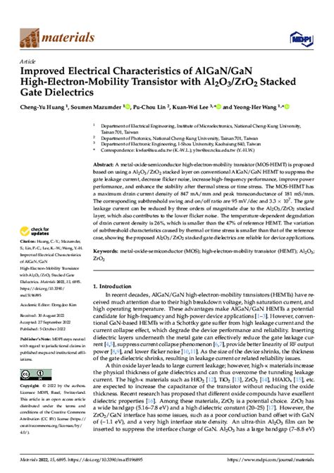 Pdf Improved Electrical Characteristics Of Algangan High Electron Mobility Transistor With