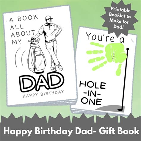 Printable Booklet For Dad Etsy