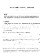 Engg Lab Report Z Pdf Engg Torsion Lab Report Louie