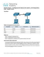 2 9 2 Packet Tracer Basic Switch And End Device Configuration