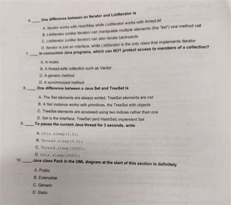 Solved 6 One Difference Between An Iterator And