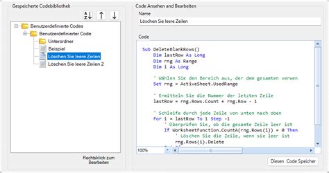 Code Bibliothek Erstellen Automate Excel