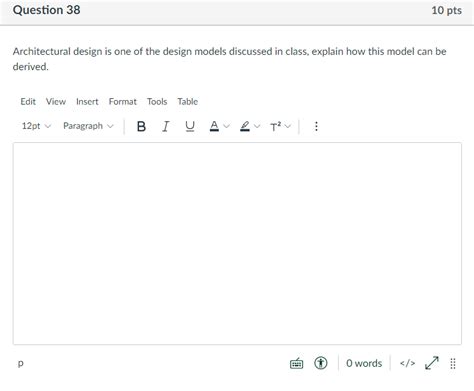 Solved Architectural Design Is One Of The Design Models Chegg