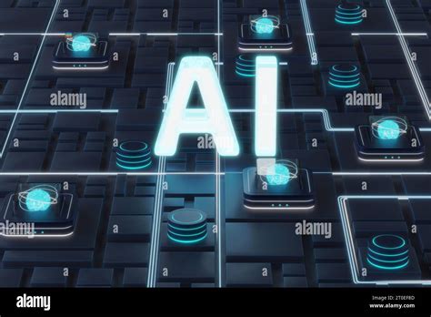 Artificial Intelligence AI Concept Rendering Of A 3d Text With Neural