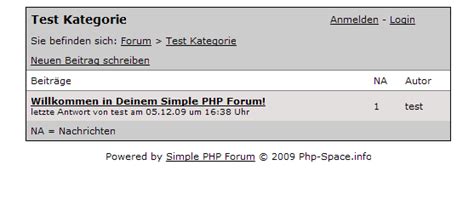 simple php forum kostenloses php forum script