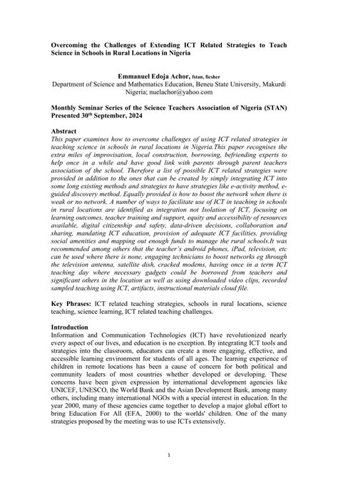 Pdf Overcoming The Challenges Of Extending Ict Related Strategies To Teach Science In Schools