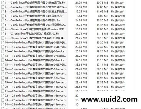 Unix Linux环境高级编程posix开发共30课时包含多进程 多线程 Server服务器等uuid2 It资源网