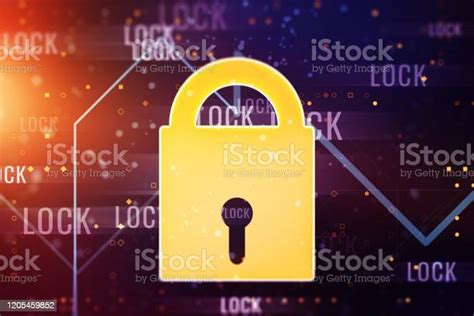 어두운 배경 디지털 보안 개념에 빛나는 잠금 기호 3d 렌더링 0명에 대한 스톡 사진 및 기타 이미지 0명 3차원 형태 Cpu Istock