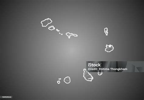 케이프 베르데지도의 벡터 와이어 프레임 메쉬 다각형 전역 연결 구조를 추상화합니다 선과 점으로 연결된 지도 기하학적 세계 개념입니다 디지털 데이터 시각화 인포그래픽 0명에