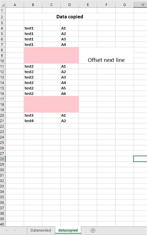 Excel Looping And Copying With Condition Column Next Not Empty