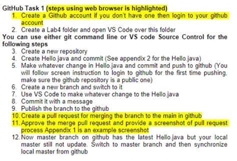 Solved Github Task 1 Steps Using Web Browser Is